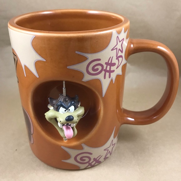 Warner Bros. | Other | Warner Bros Tasmanian Devil Spinning Head Mug ...